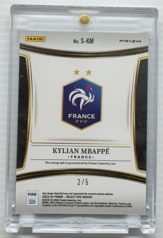 2023-24 Select Fifa Kylian Mbappe Gold Signatures Prizm Autograph Auto ...