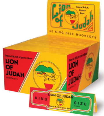 Lion Of Judah Rolling Papers Lot Of 5 Packs 32 leaves pp King Size Wide ...