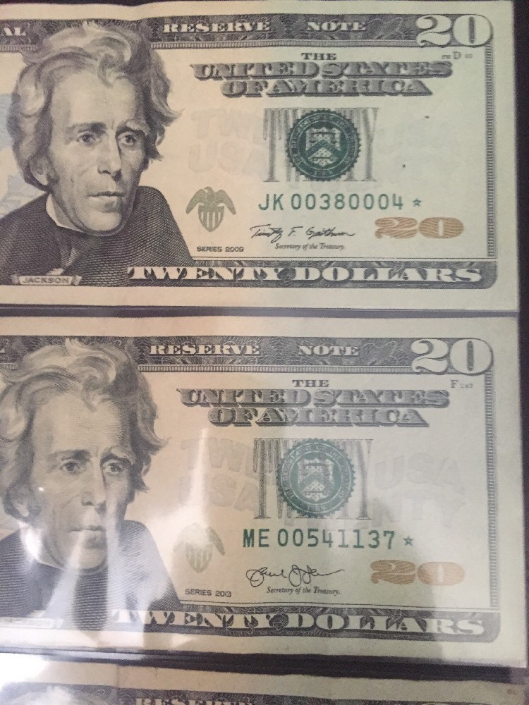 5pc Lot Beautiful Desirable Fancy $20* Dollar Star* Note Bill ...