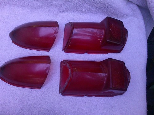Used Upper & Lower Tail Stop Light Lens MGB, MG Midget, AH Sprite 1962 ...