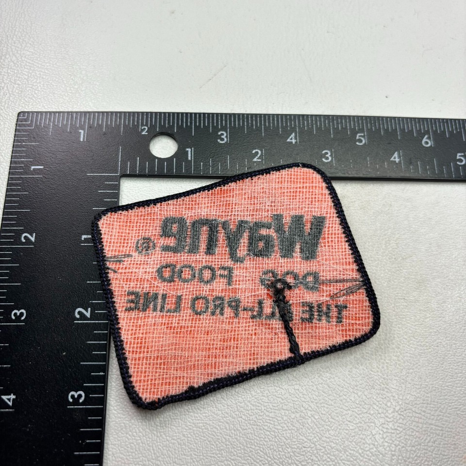 Vintage WAYNE DOG FOOD THE ALL-PRO LINE Feed Advertising Patch 431G | eBay