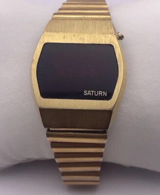 rare vintage saturn led month/date saturn time corp. product *UNTESTED ...