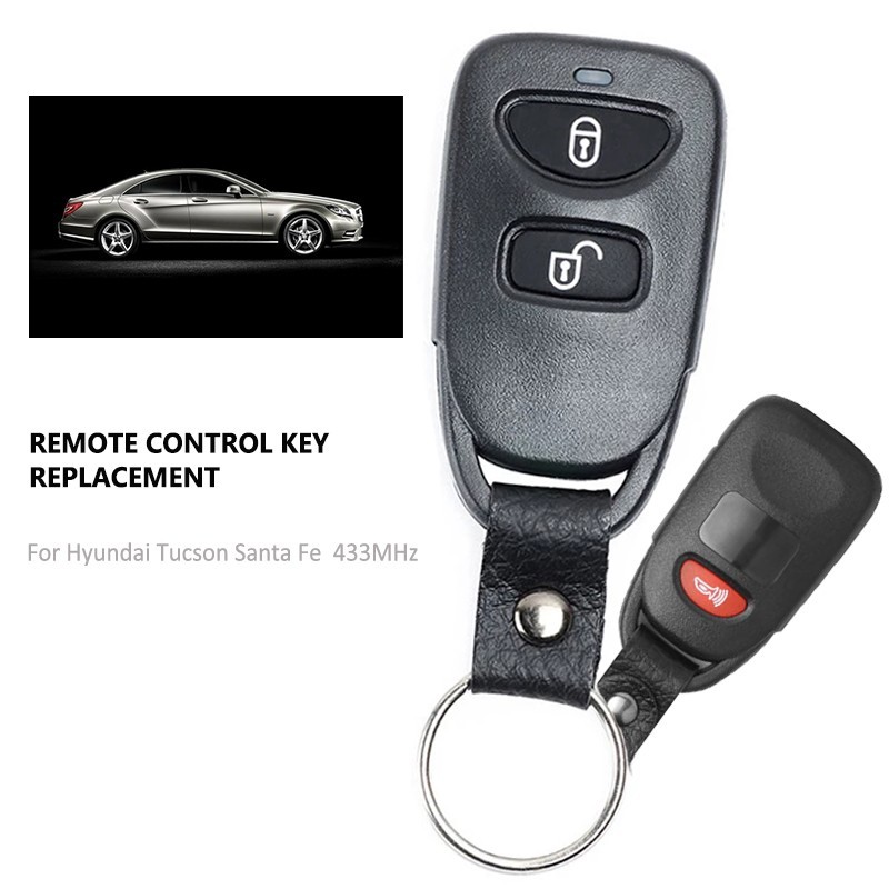 2X Transmitter Remote Key Fob 2Button+Panic 433MHz for Hyundai Tuscon ...