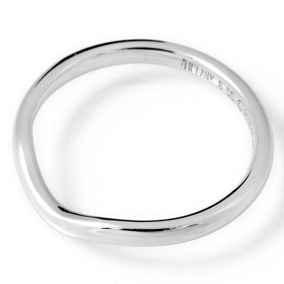 TIFFANY & Co. Elsa Peretti Curved Band Ring Pt950 #6.25US | eBay