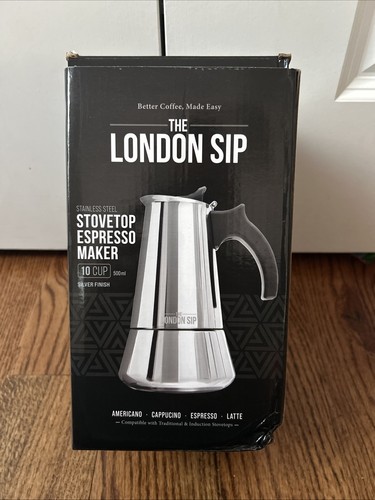 London Sip Stove-Top Espresso maker Coffee Pot 10 Cup new In Box ...