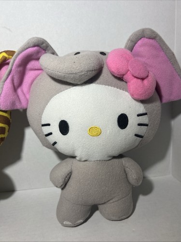2014 Sanrio Hello Kitty Gray Circus Elephant & Giraffe Plush Stuffed ...