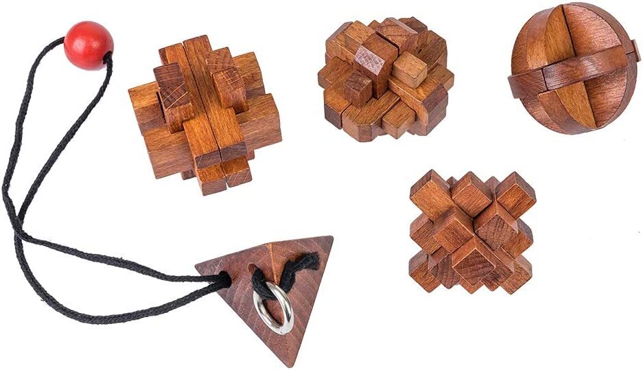 Professor Puzzles Great Minds Brain Teaser Puzzle Set - 5 Piece 3D ...