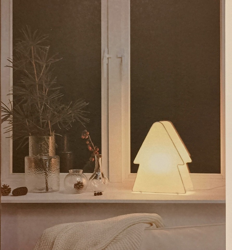 NEW IKEA STRALA Table Lamp Christmas Tree Shaped White 12 5/8" 705.630. ...