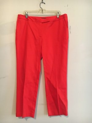 NWT Covington Size 14 Tangerine Cotton Pant Women Modern Cut Stylish RN ...