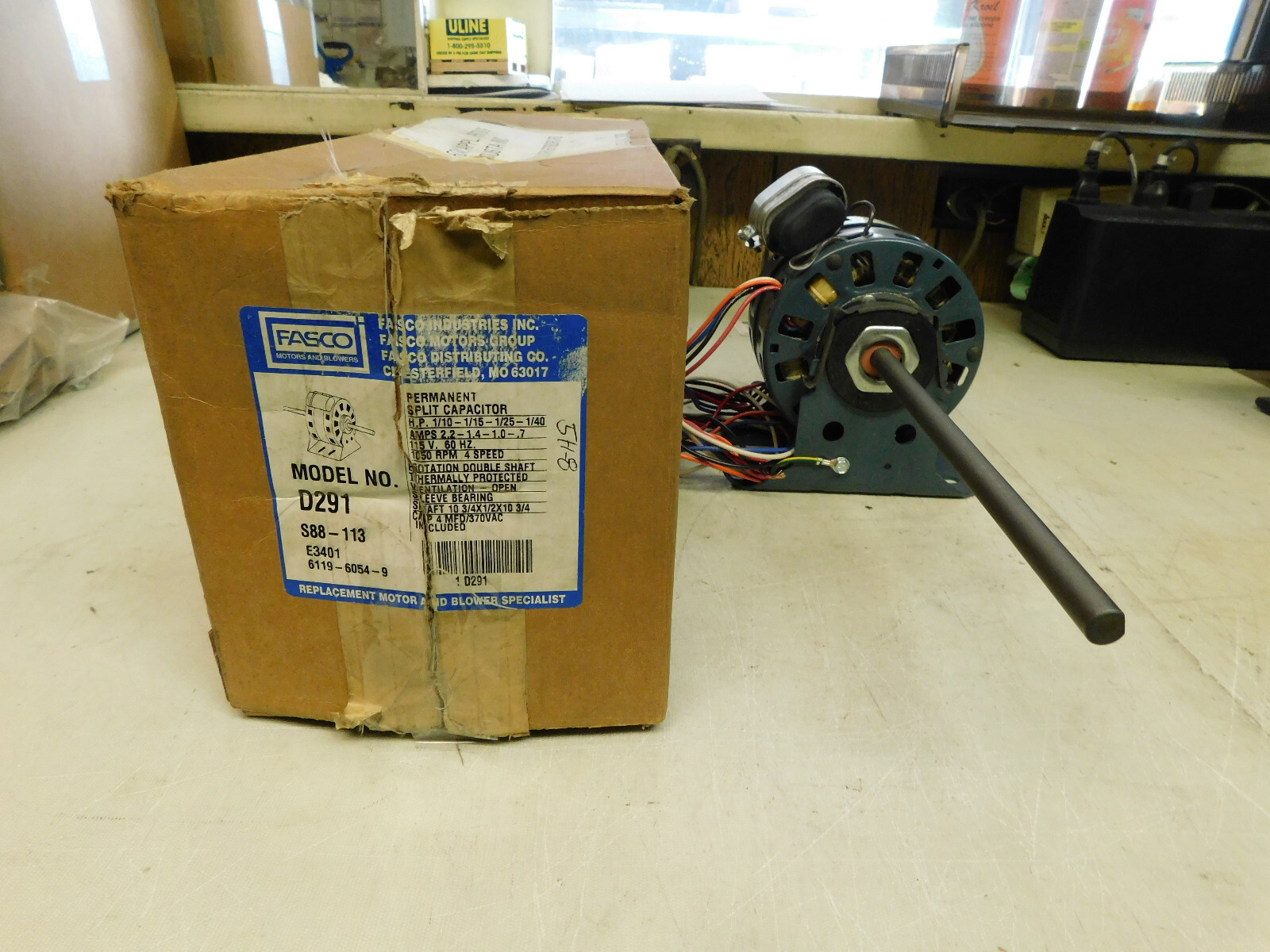2 EA Fasco D291 Motor 115 Volts 4 Speed 1050 RPM *UNUSED SURPLUS* 663001026334 | eBay