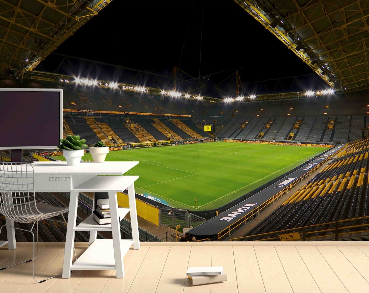 Fotballbane Stadion Tapet Weltberühmter Fußballverein Barcelona