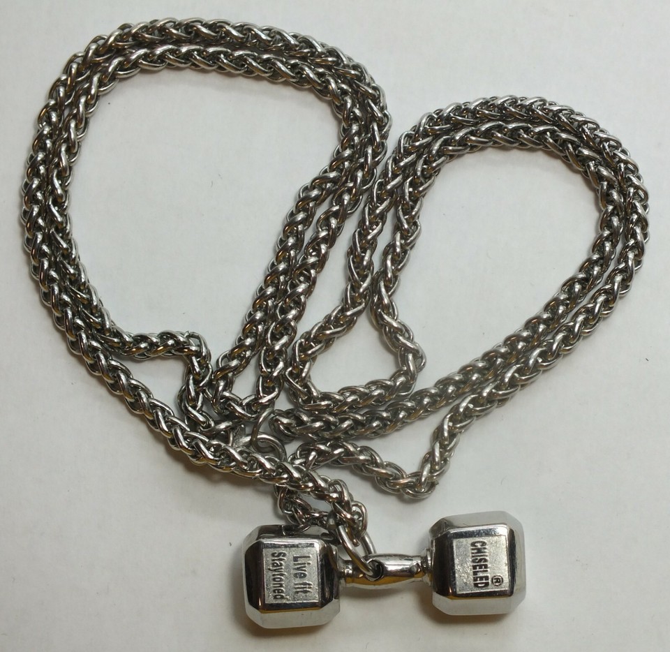 Rawness Chiseled 24" Foxtail chain 1.36" Signature Dumbbell Gym ...