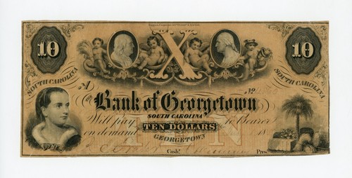 1850's $10 The Bank of Georgetown - Georgetown, SOUTH CAROLINA Note | eBay