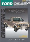 Ford Pick-Ups and Bronco, 1976-86 by Chilton Automotive Books: New ...
