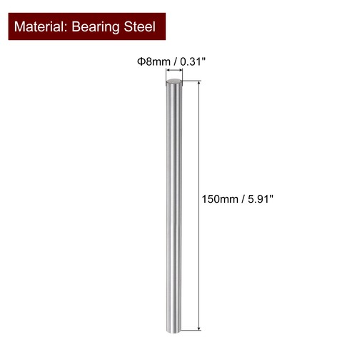 2pcs Linear Motion Rods 8mmx150mm Round Shaft Guide for 3D Printer DIY ...