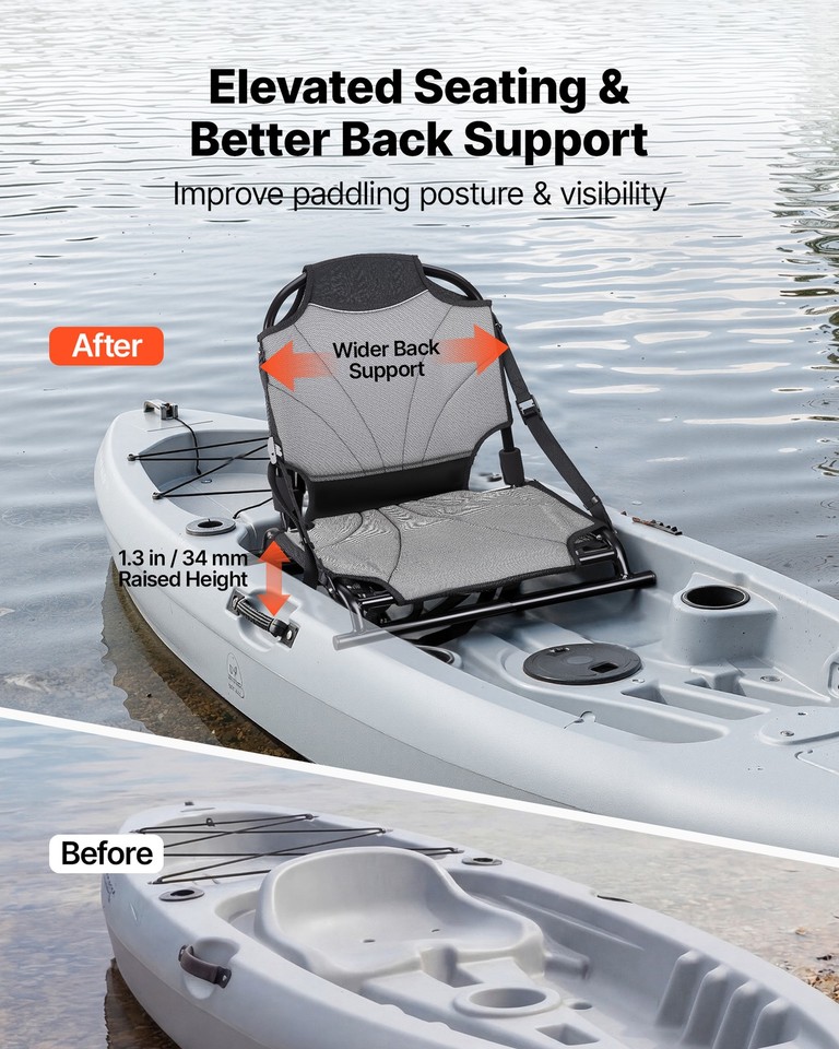 VEVOR Kayak Seat Folding Kayak Seat Breathable for Inflatable Kayak ...