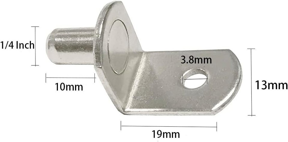 1/4 Inch Shelf Pegs,40Pcs Bracket Support Pins L-Shaped Holders for ...