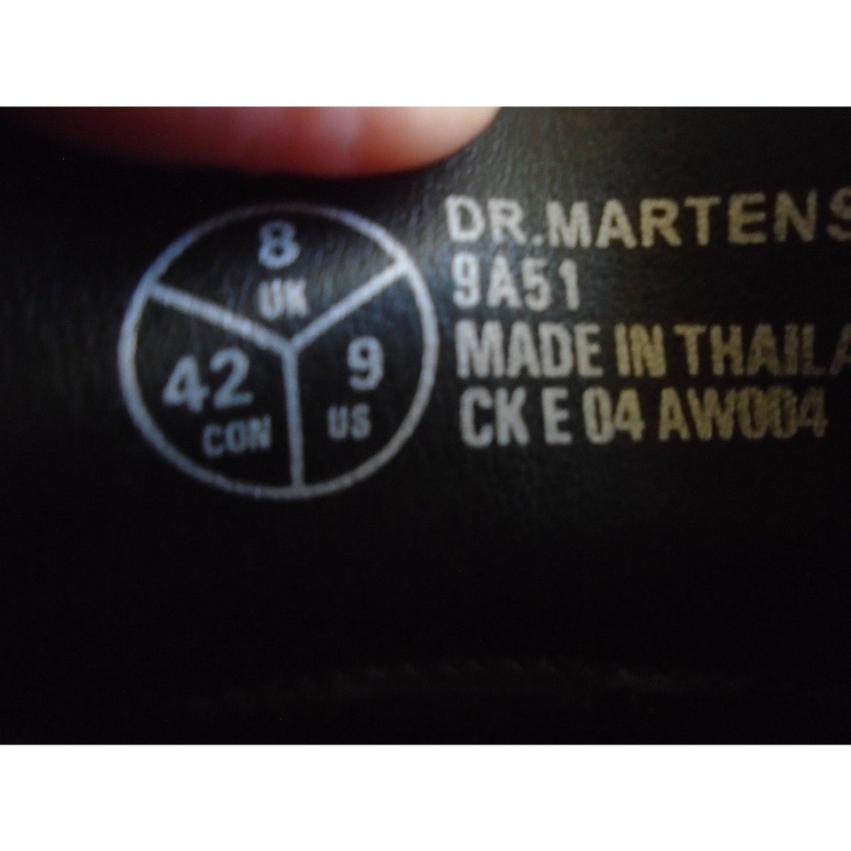 Vintage Dr. Martens Leather Square Toe 3 Eye Lace-up, 9A51 US mens 9 ...