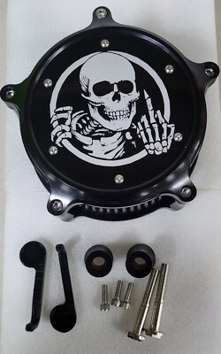 Skull Style Air Filter Intake Kit Fit Harley FLHR Road King FLHX Street ...