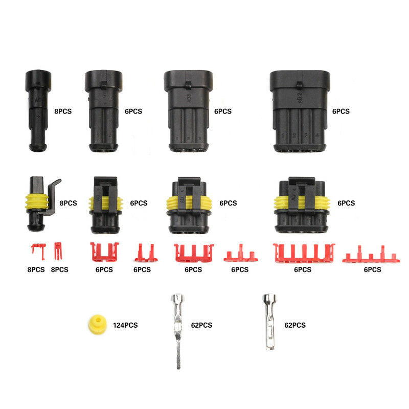 708Pcs 1-6 Pin Car Automotive Waterproof Electrical Wire Connectors ...