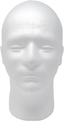 Partial-Body & Mannequin Parts - Styrofoam Head Male