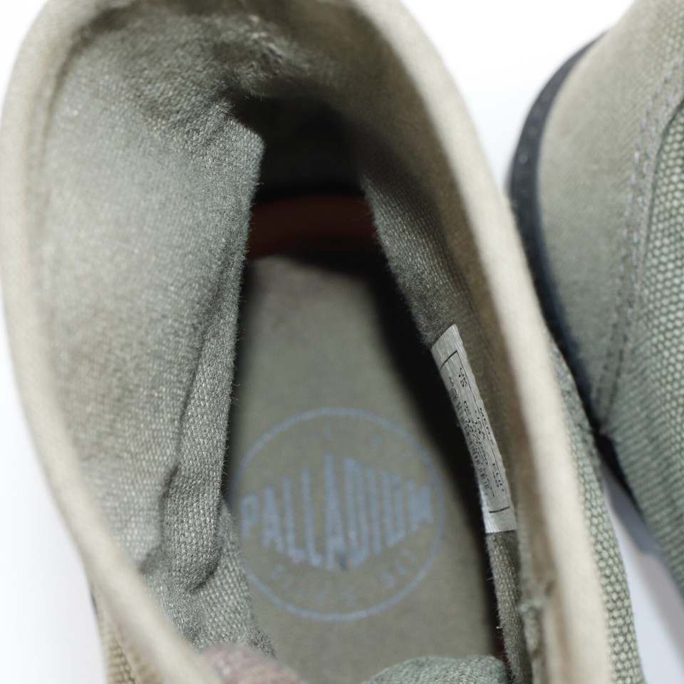 Palladium Mens Pampa Hi Boot Size 14 Olive Green Canvas Lace Up Combat ...