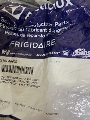 Defrost Timer for Frigidaire Refrigerator 215846602 | eBay