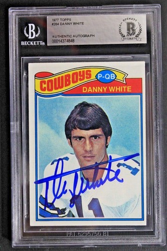 Danny White Dallas Cowboys Signed 1977 Topps #284 Autographed ROOKIE ...