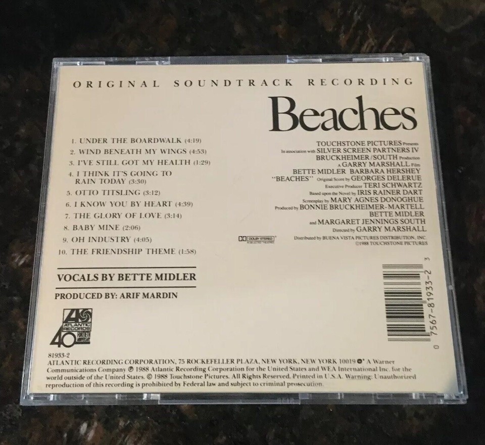 Beaches [Original Soundtrack] by Bette Midler (CD, Nov-1988, Atlantic ...