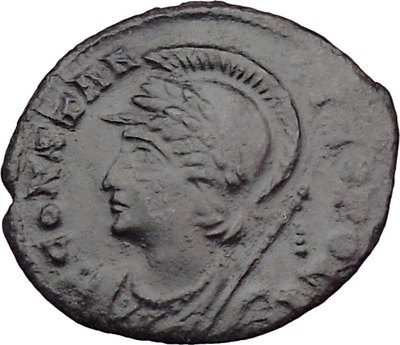 Constantine the Great Founds CONSTANTINOPLE Ancient Roman Coin Victory ...