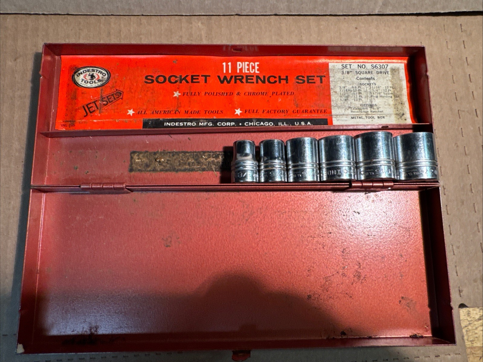 Indestro Tools Duro Chrome USA 17pc 3/8” Socket Ratchets Set S6307 ...