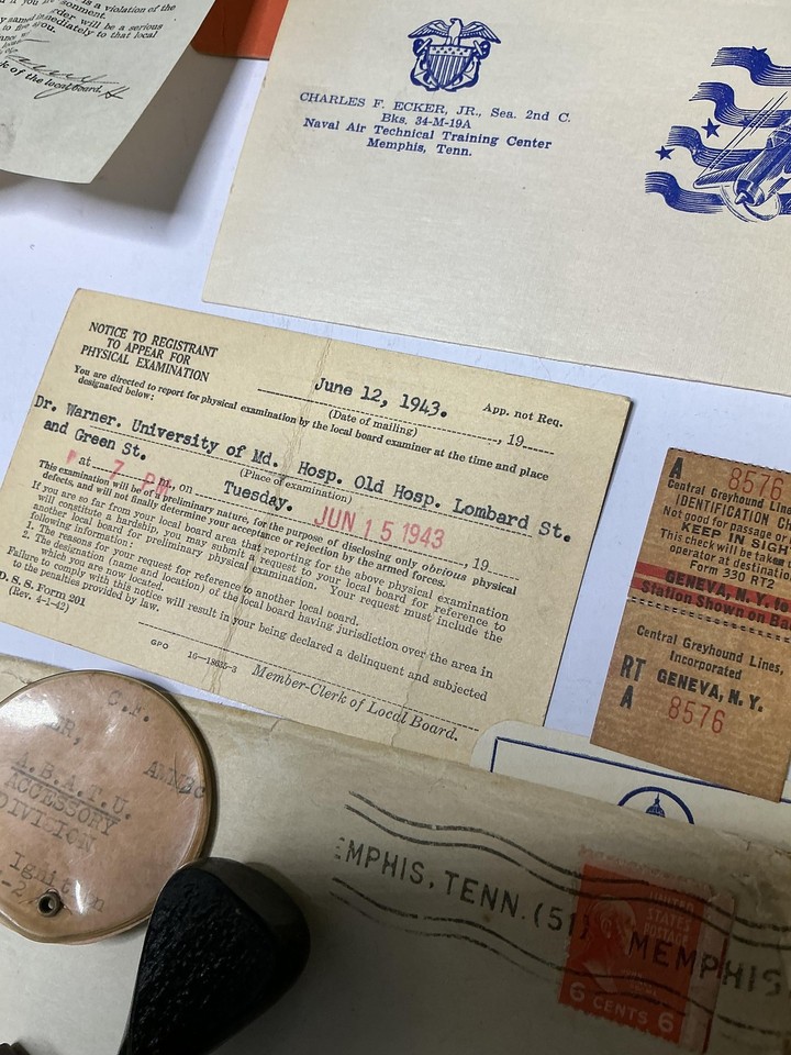 Vintage WWII US Navy Naval Air Training Center Paper Ephemera Lot ...