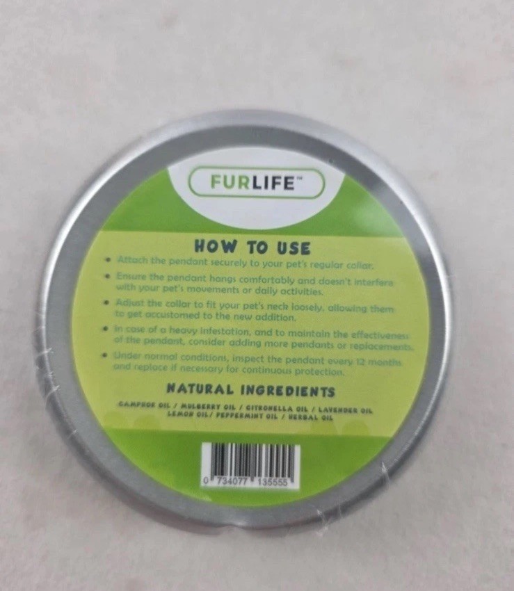 FurLife™ 12 Months Flea and Tick Free Pendant (Green) Unopened (box Is ...