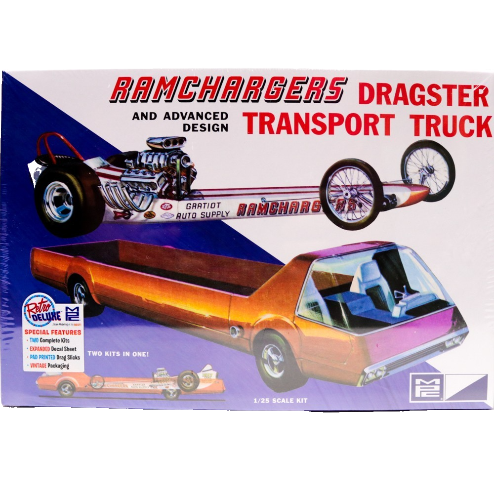 MPC Ramchargers Dragster and Advanced Transport Truck 1:25 Scale Model ...