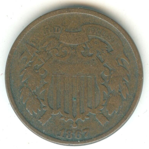 1867 Two Cent Coin 2C Philadelphia Mint - ER157 | eBay