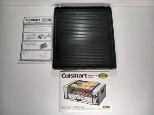 Cuisinart Compact Grill Centro GC-15 Reversible Grill / Griddle only ...