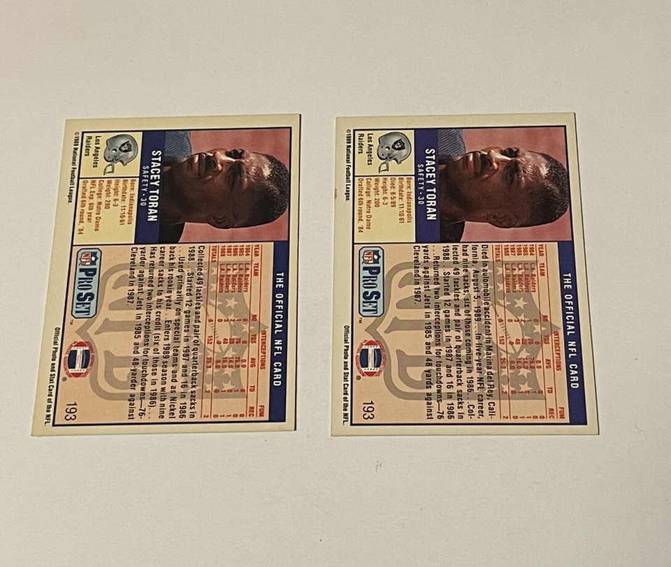 1989 Pro Set #193 Stacey Toran Both Variations **024514 | eBay
