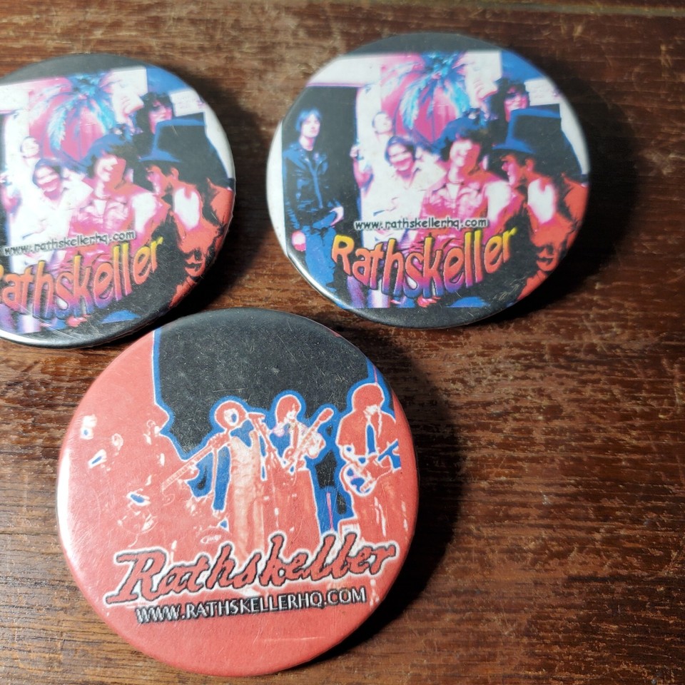 3 Vintage Rathskeller Boston Rock Band Merch Pins 2 5/16" | eBay
