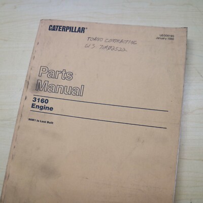 CAT Caterpillar 3160 Diesel Industrial Engine Parts Manual Book 98M ...