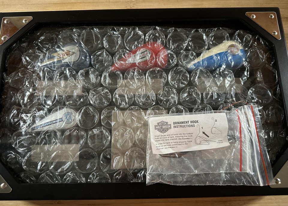 Harley Davidson Mini Gas Tank Set Display Case 2006 Milwaukee, WI | eBay