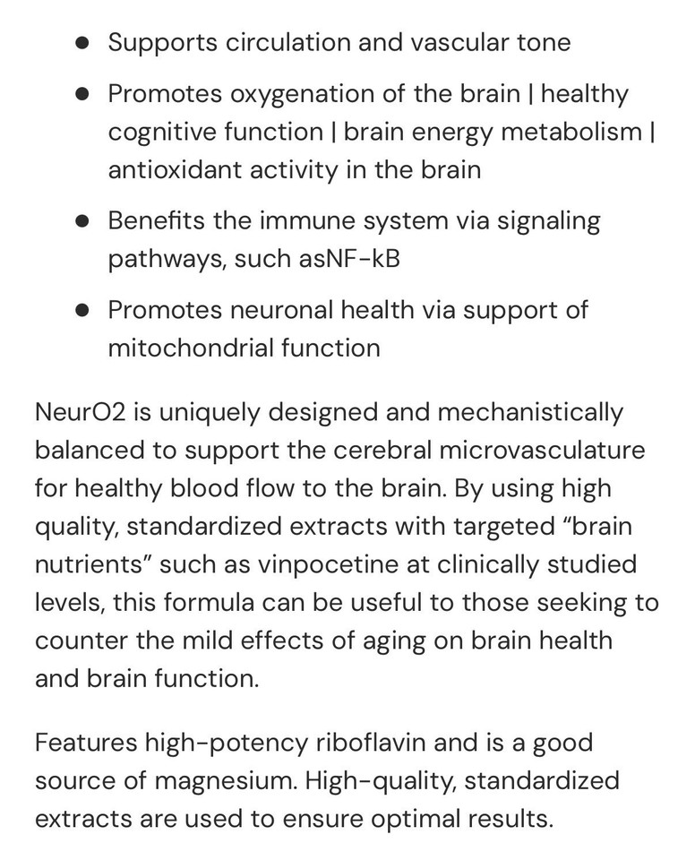 NeurO2 by Apex Energetics (K-45) 90 Capsules Alpha GPC | eBay