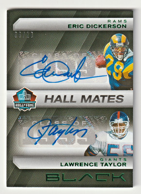 Lawrence Taylor Eric Dickerson 2025 Black Autograph #/10 New York ...