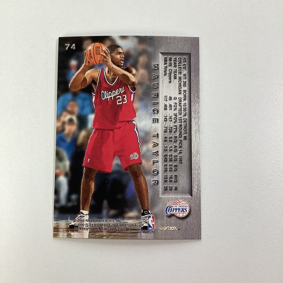 Maurice Taylor Skybox Metal Card 1999-2000 NBA Los Angeles Clippers | eBay