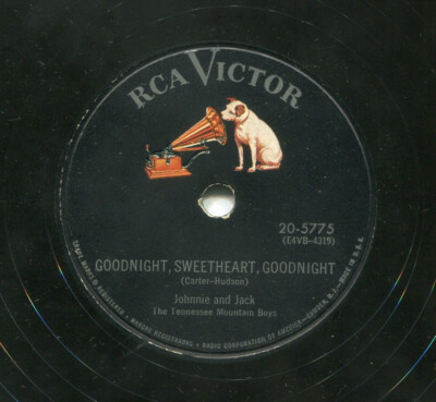 JOHNNIE AND JACK (Goodnight Sweetheart / Honey) CLASSIC COUNTRY 78 RPM ...