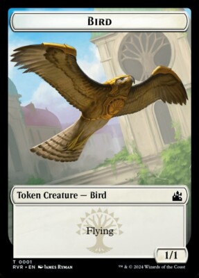 MTG Ravnica Remastered TOKEN Bird (White Flying 1/1) #0001 PLAYSET 4x ...