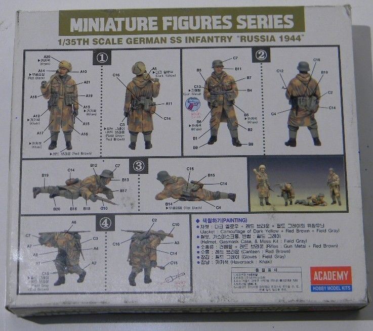 1378 Academy German SS Infantry Russia 1944 Set Miniature Model Kit 1/ ...