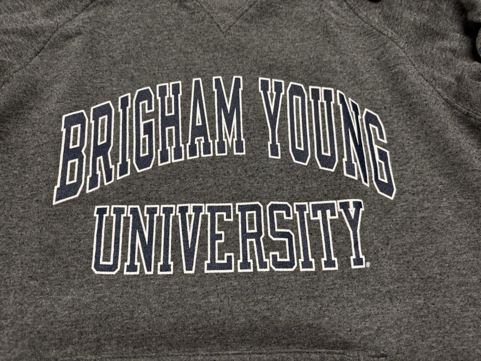 Brigham Young Cougars BYU Champion Gray Pullover Hoodie Size Small | eBay