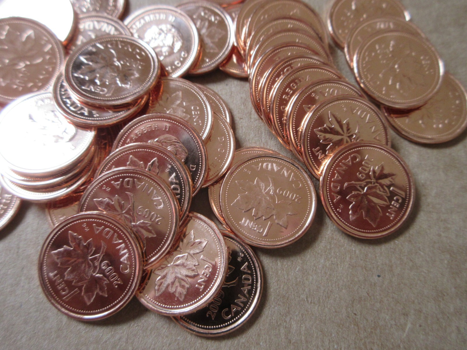 Roll of 2009 Canada Small Cents UNC RED (50 Penny Coins). 1p 1c (RR) | eBay