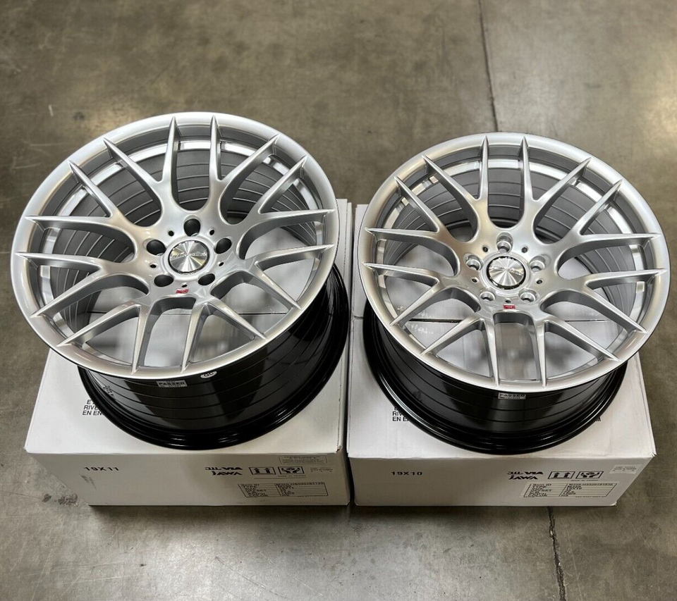 19" AG M359 Wheel Set fits BMW M3 19x11 19x10 E90 E92 E93 Extra Wide R ...