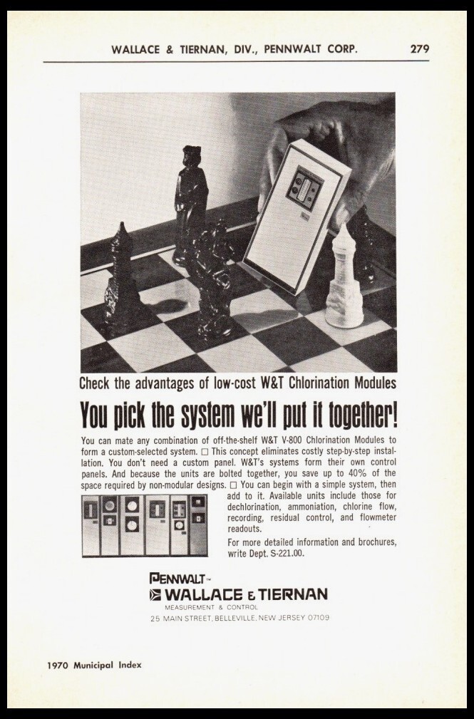 1970 Pennwalt Wallace & Tiernan Belleville NJ-Vintage trade ORIG. print ad | eBay